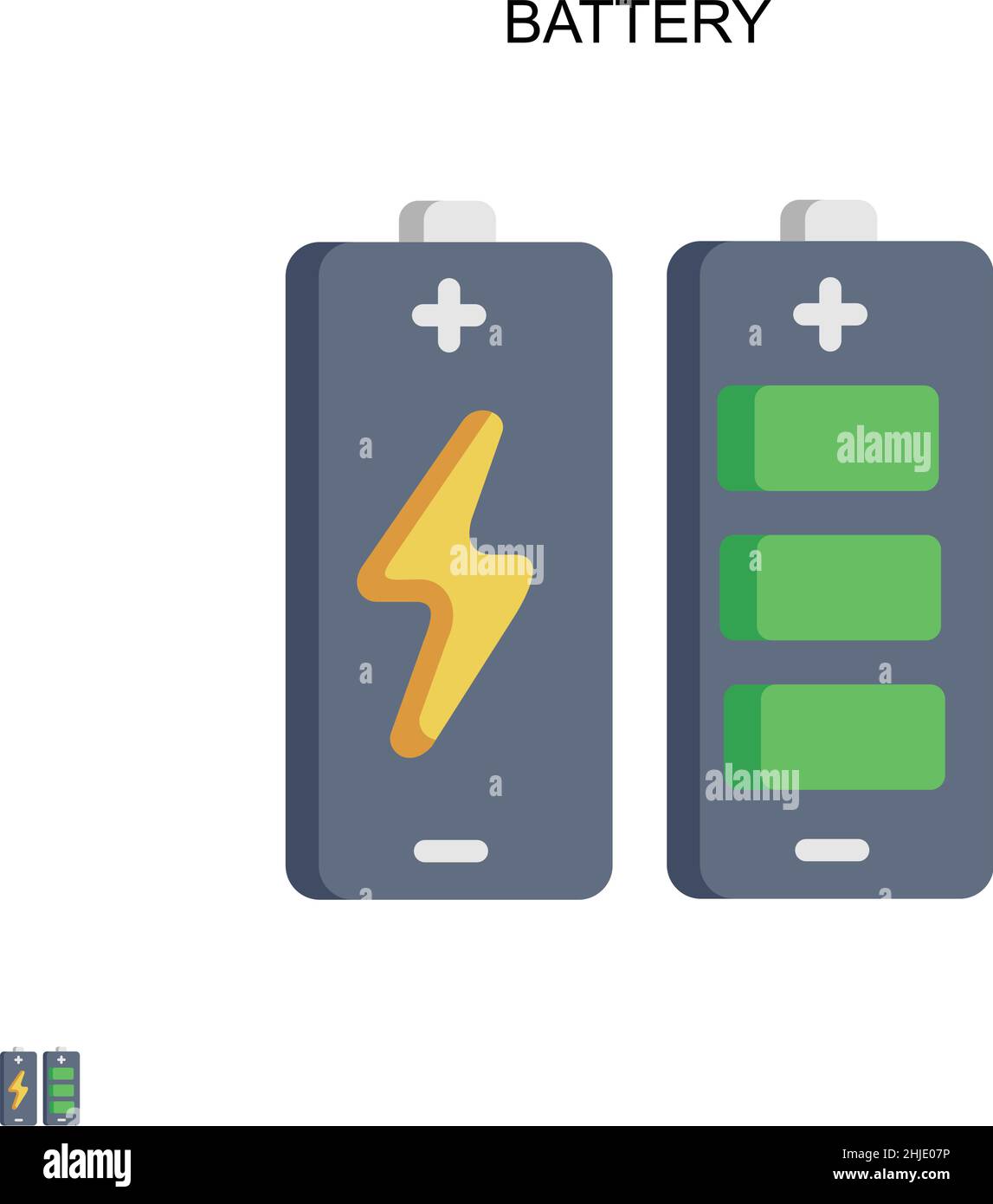 Battery Simple vector icon. Illustration symbol design template for web ...