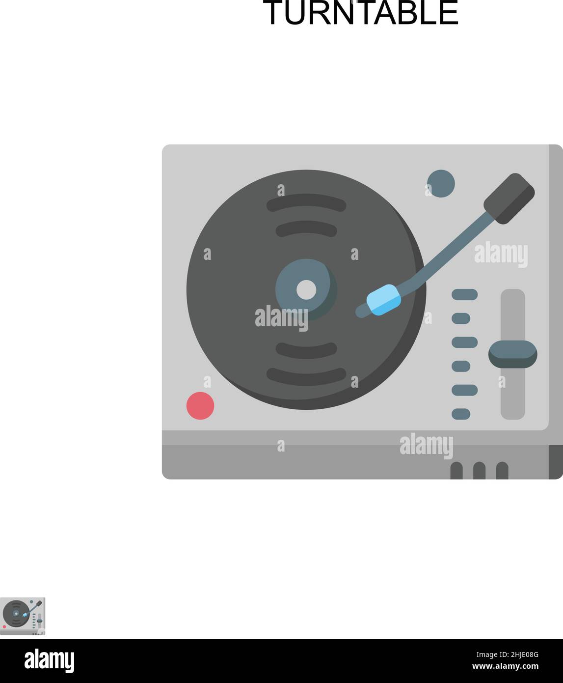 Turntable Simple vector icon. Illustration symbol design template for ...