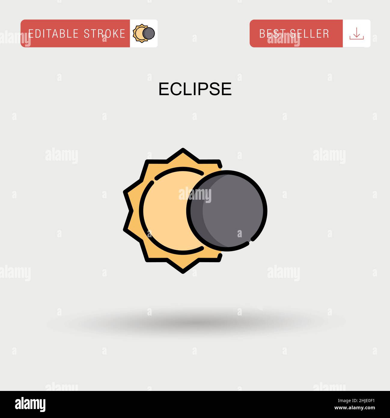 Eclipse Simple vector icon Stock Vector Image & Art - Alamy