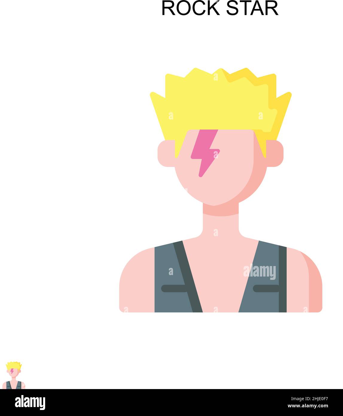 Rock star Simple vector icon. Illustration symbol design template for ...