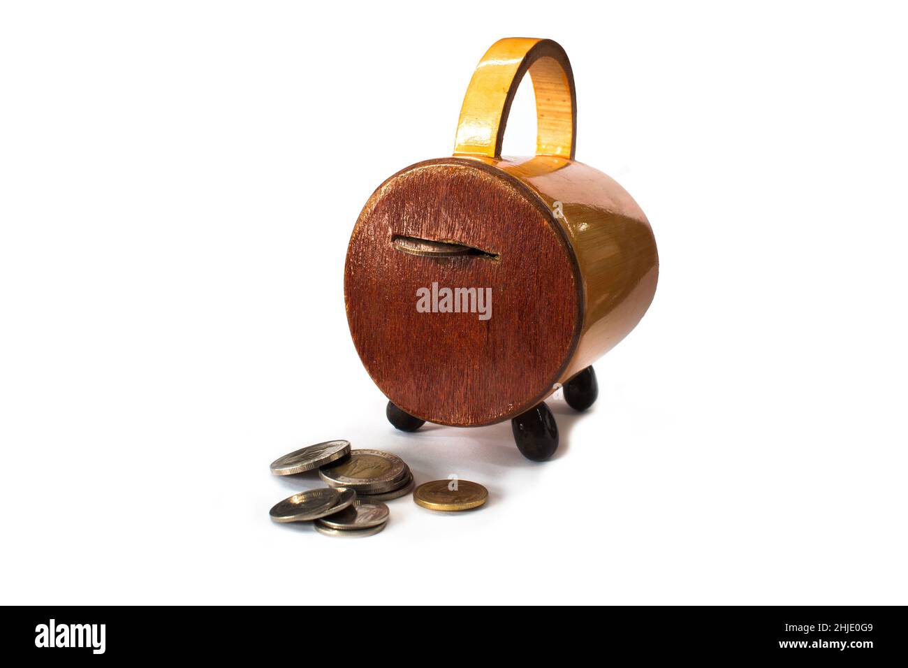 handmade bank and money tower Stock Photo - Alamy