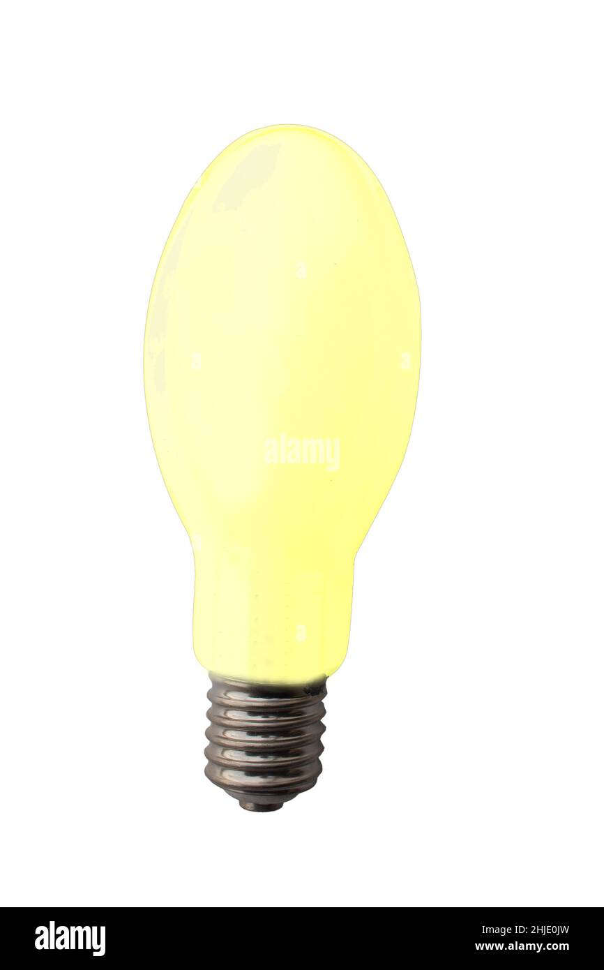 glowing yellow light bulb as inspiration concept Stock Photo - Alamy