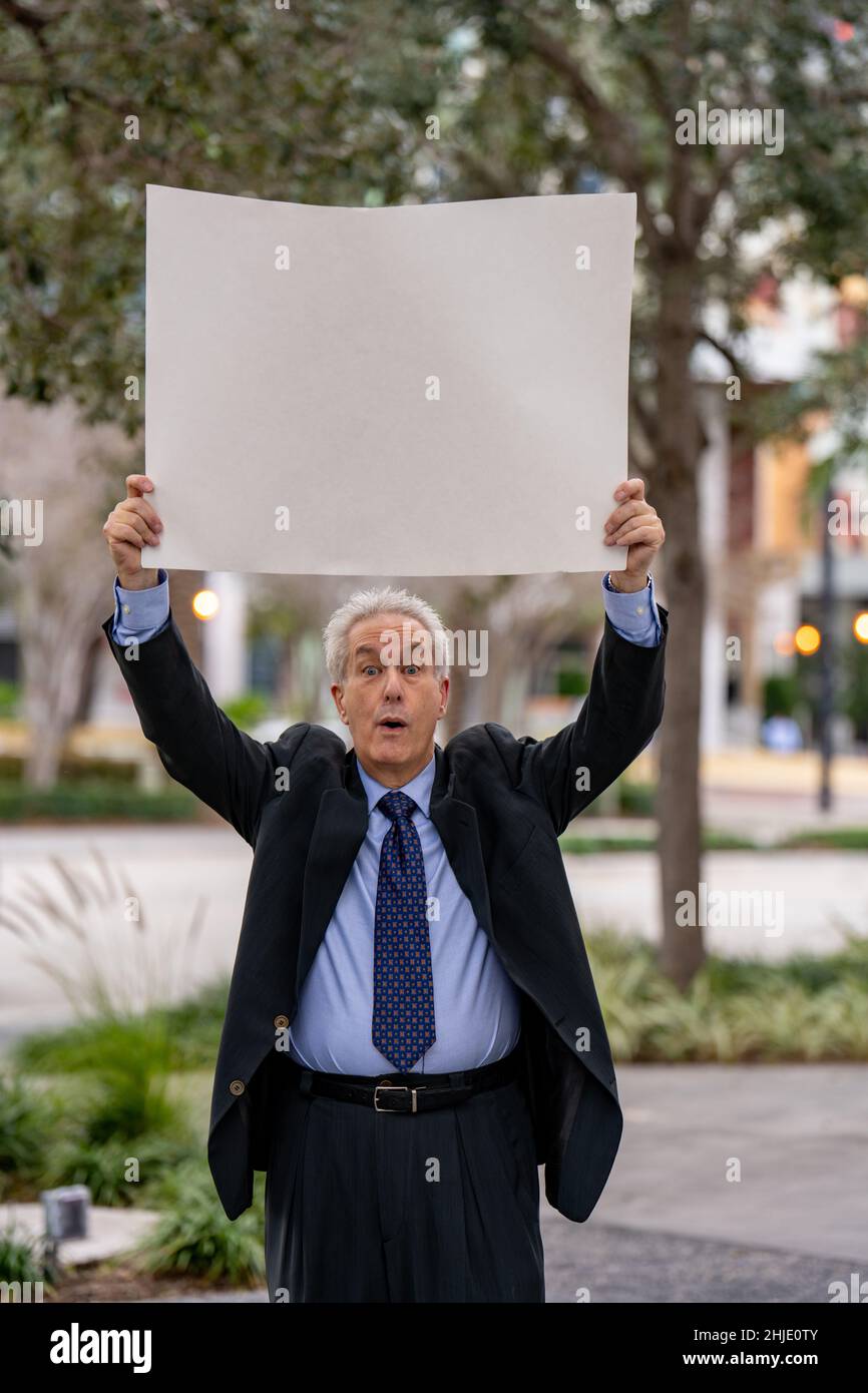 Old guy protesting hi-res stock photography and images - Alamy