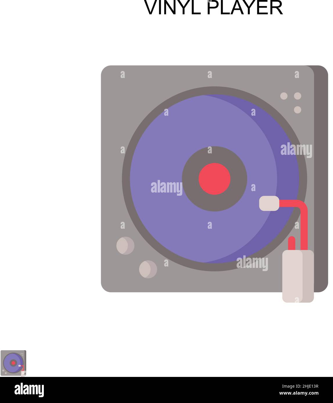 Vinyl Player Simple Vector Icon Illustration Symbol Design Template For Web Mobile Ui Element