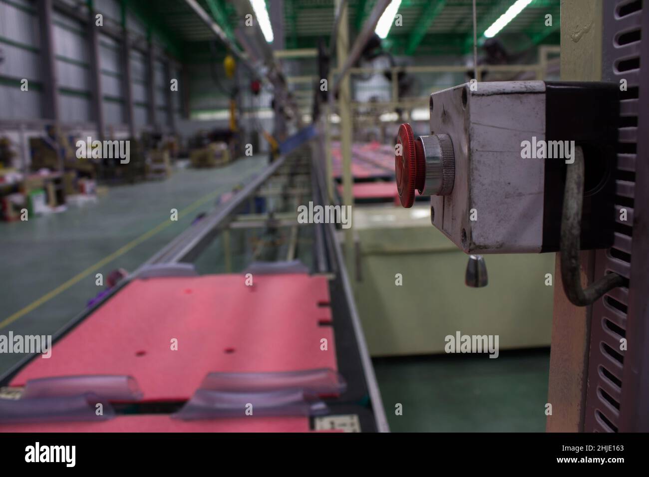 emergency stop button line assembly Stock Photo - Alamy