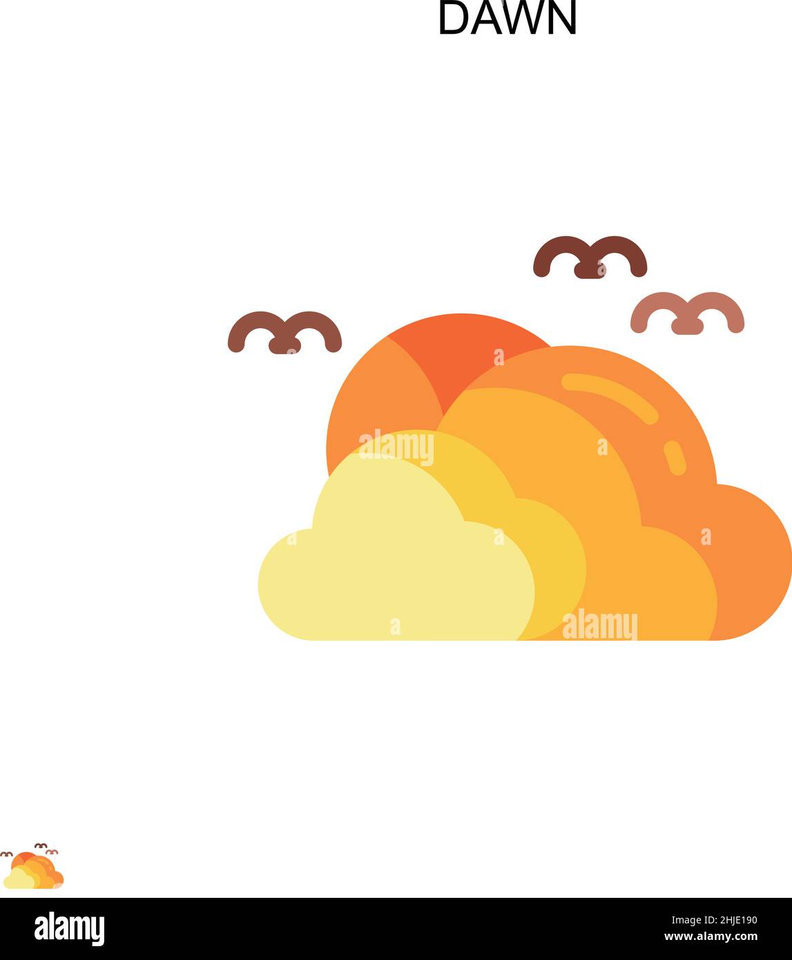 Dawn Simple vector icon. Illustration symbol design template for web ...