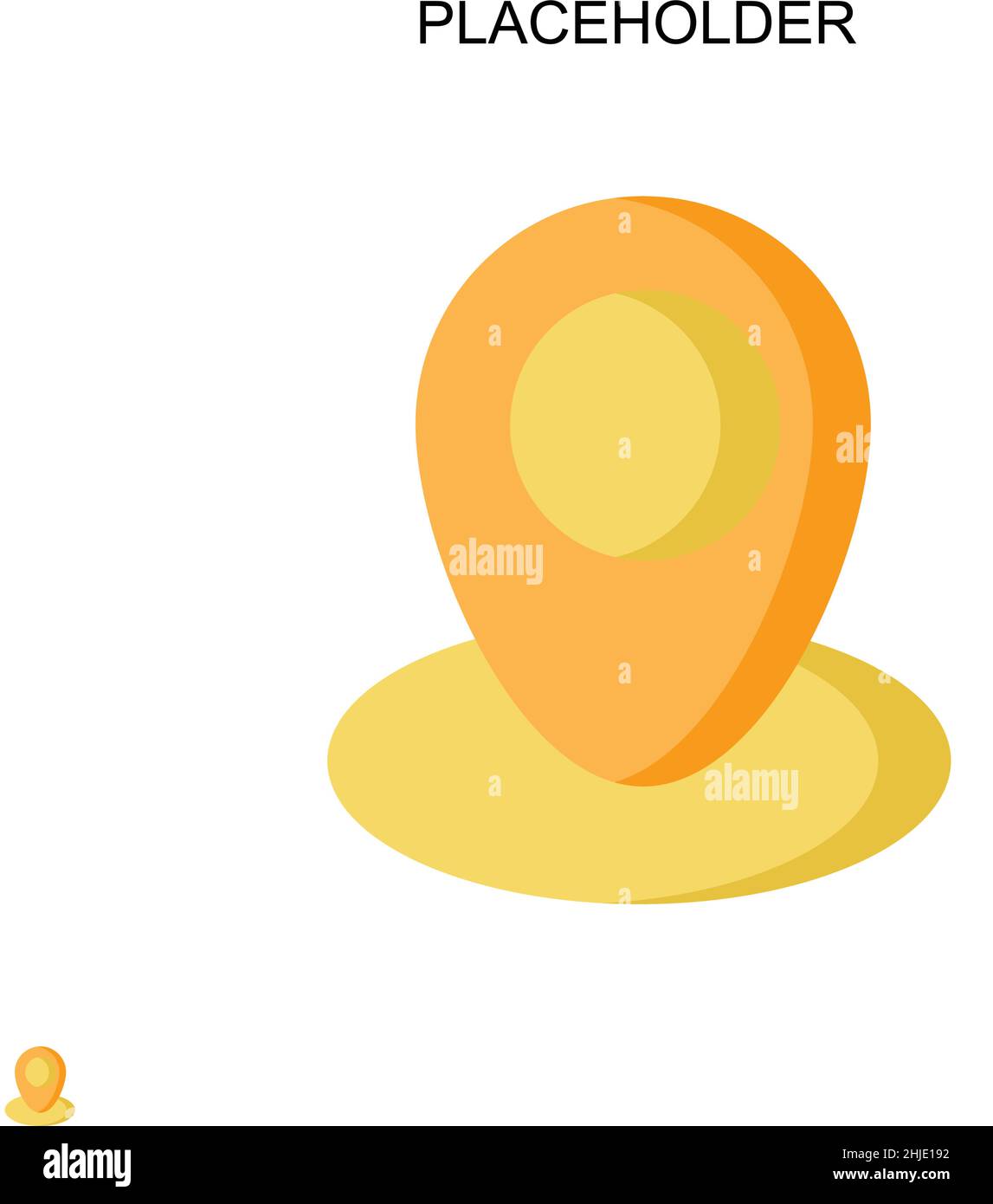 Placeholder Simple vector icon. Illustration symbol design template for ...