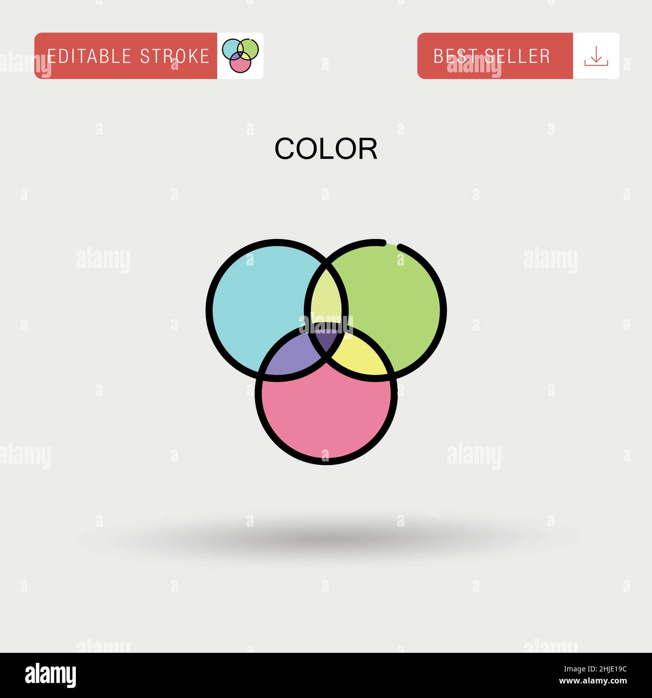 Color Simple vector icon Stock Vector Image & Art - Alamy