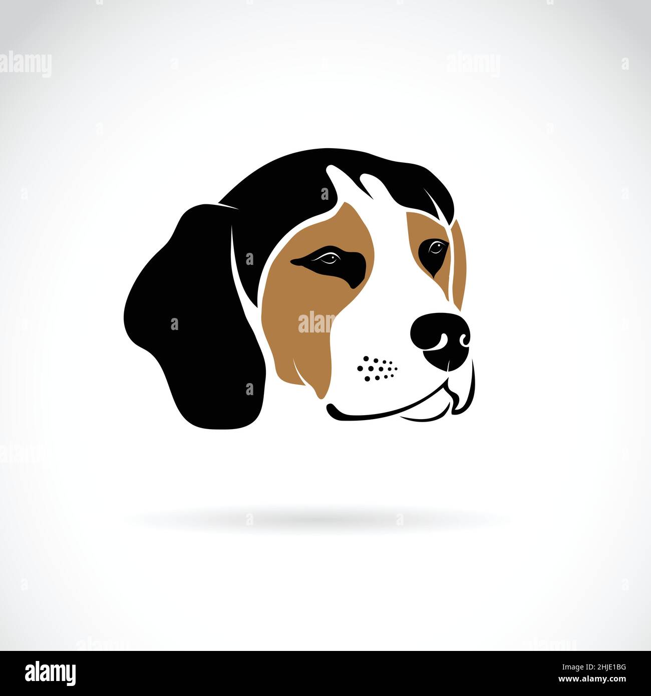 Vector of beagle dog head on white background., Pet. Animals. Easy ...