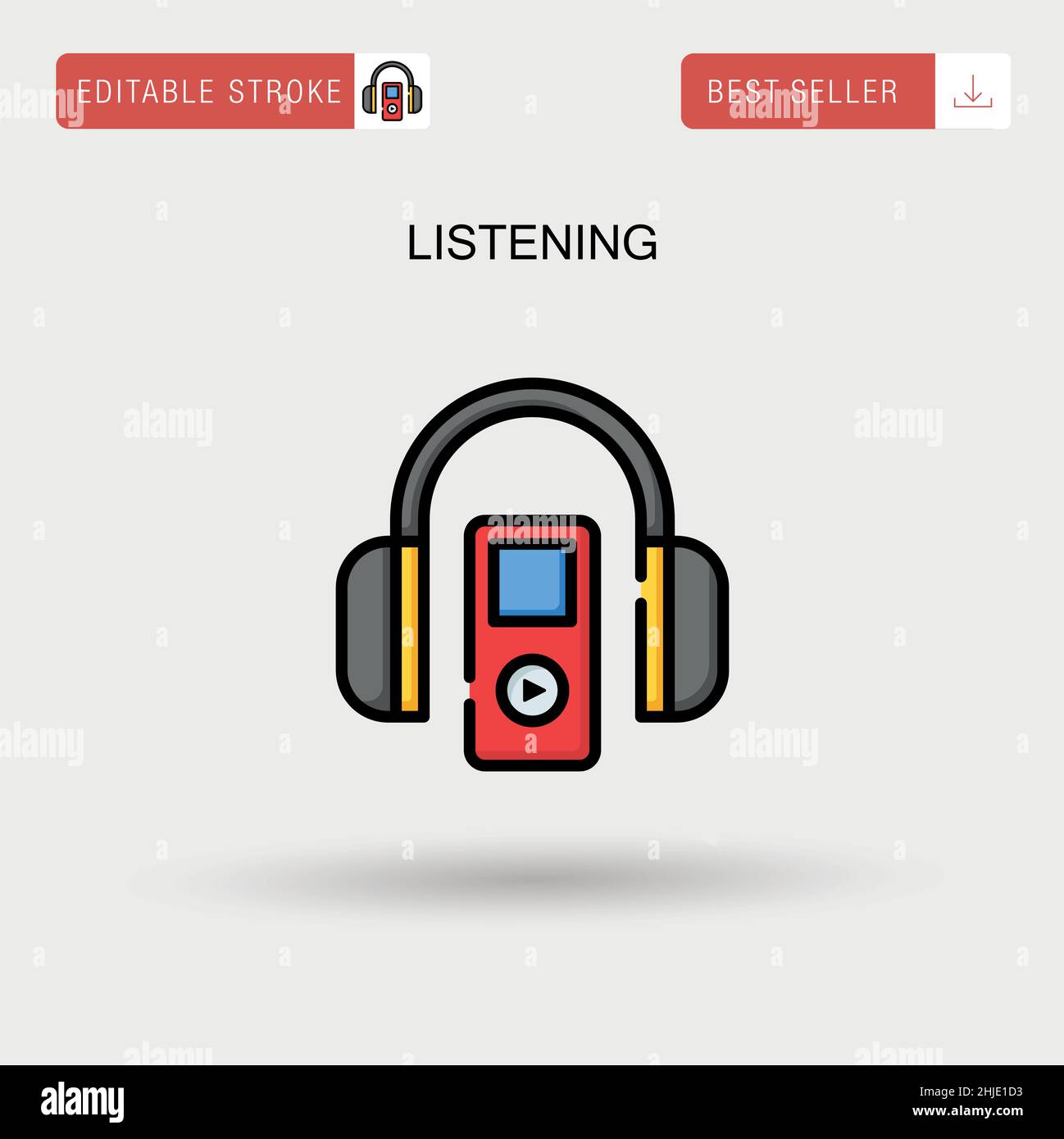 Listening Simple vector icon Stock Vector Image & Art - Alamy