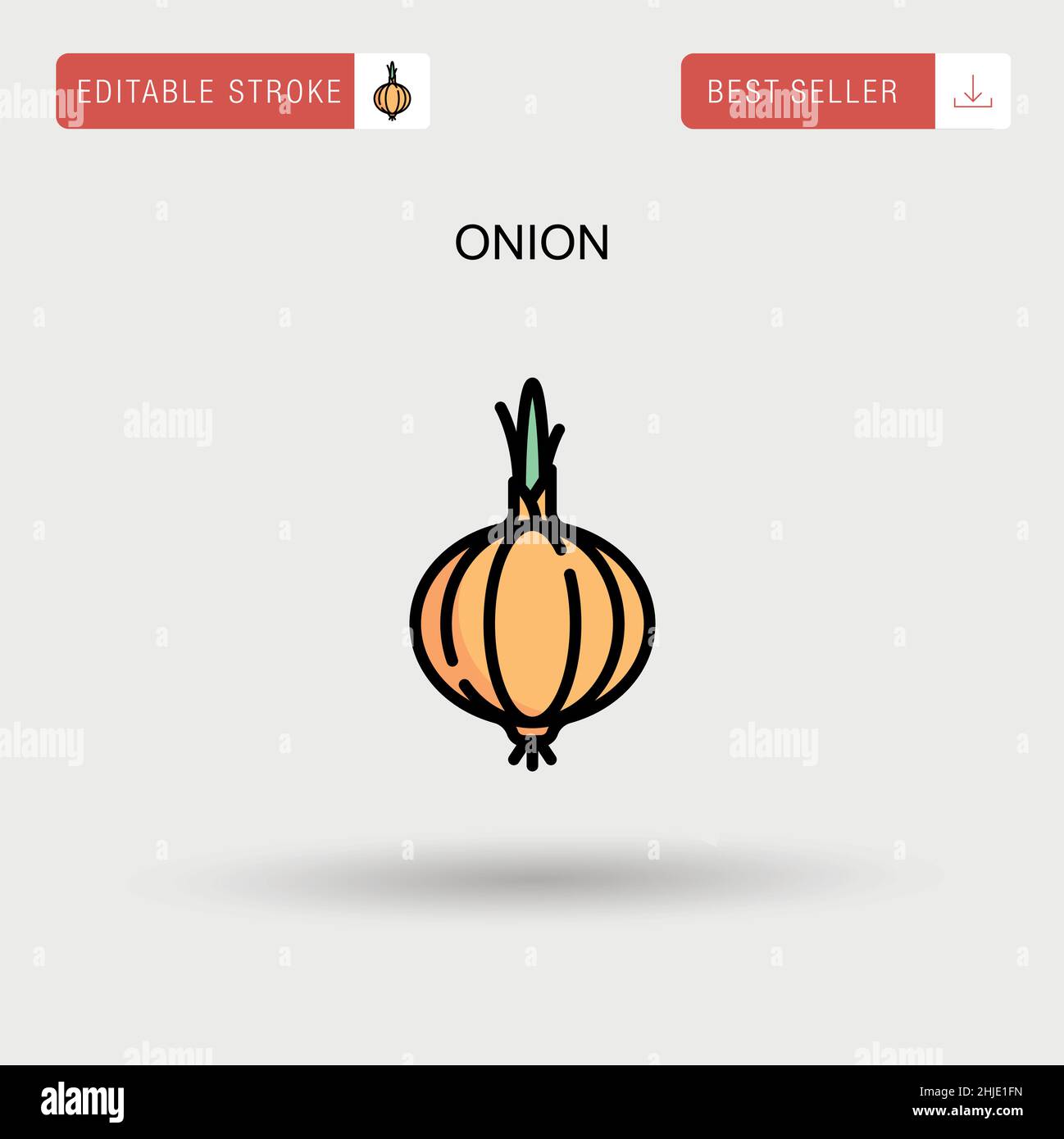 Onion Simple vector icon Stock Vector Image & Art - Alamy