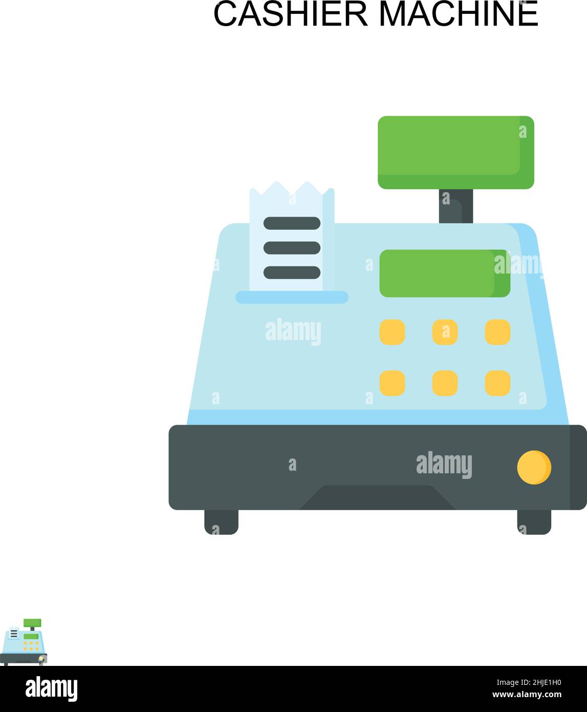 Cashier machine Simple vector icon. Illustration symbol design template ...
