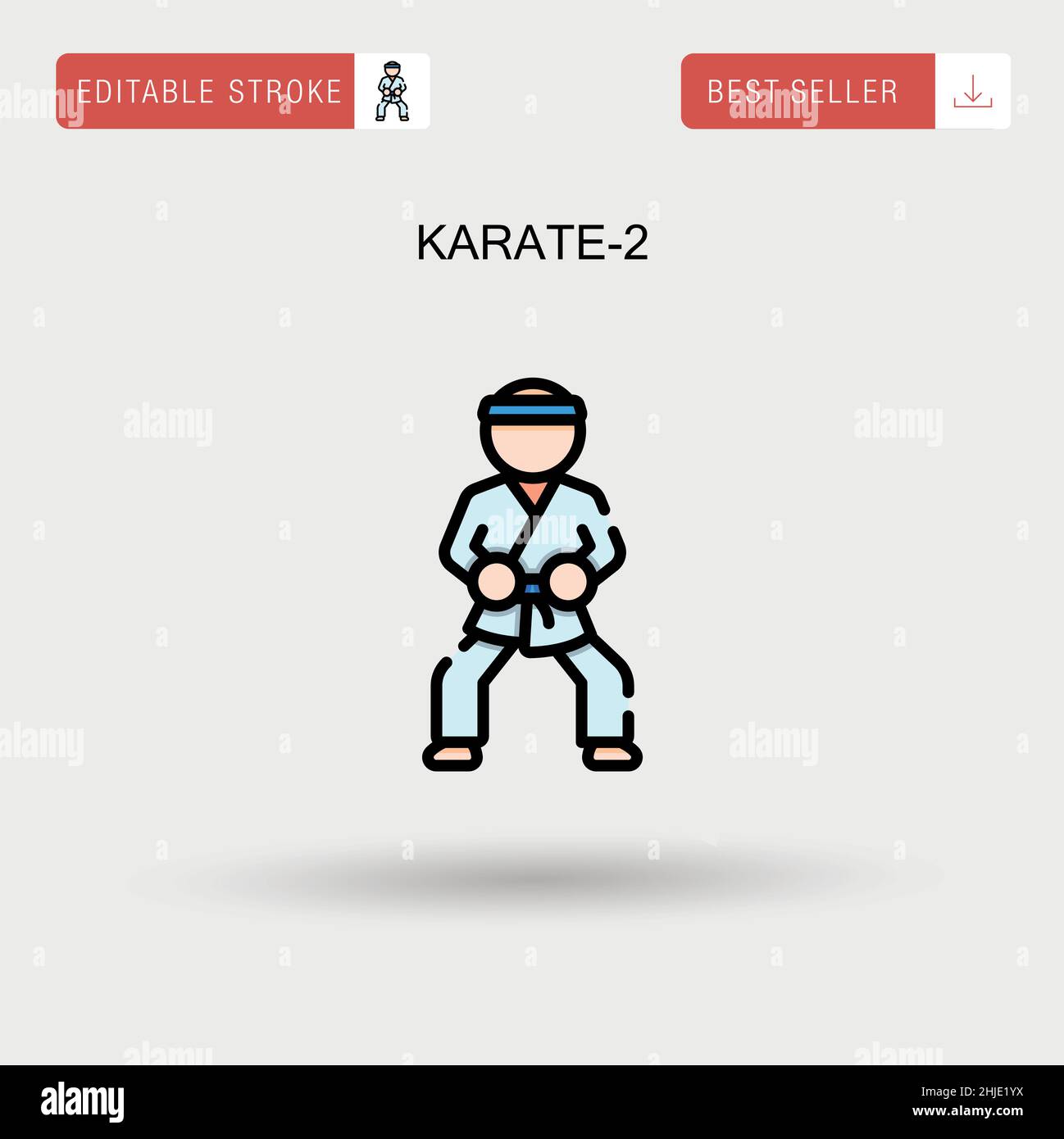 Karate-2 Simple vector icon Stock Vector Image & Art - Alamy