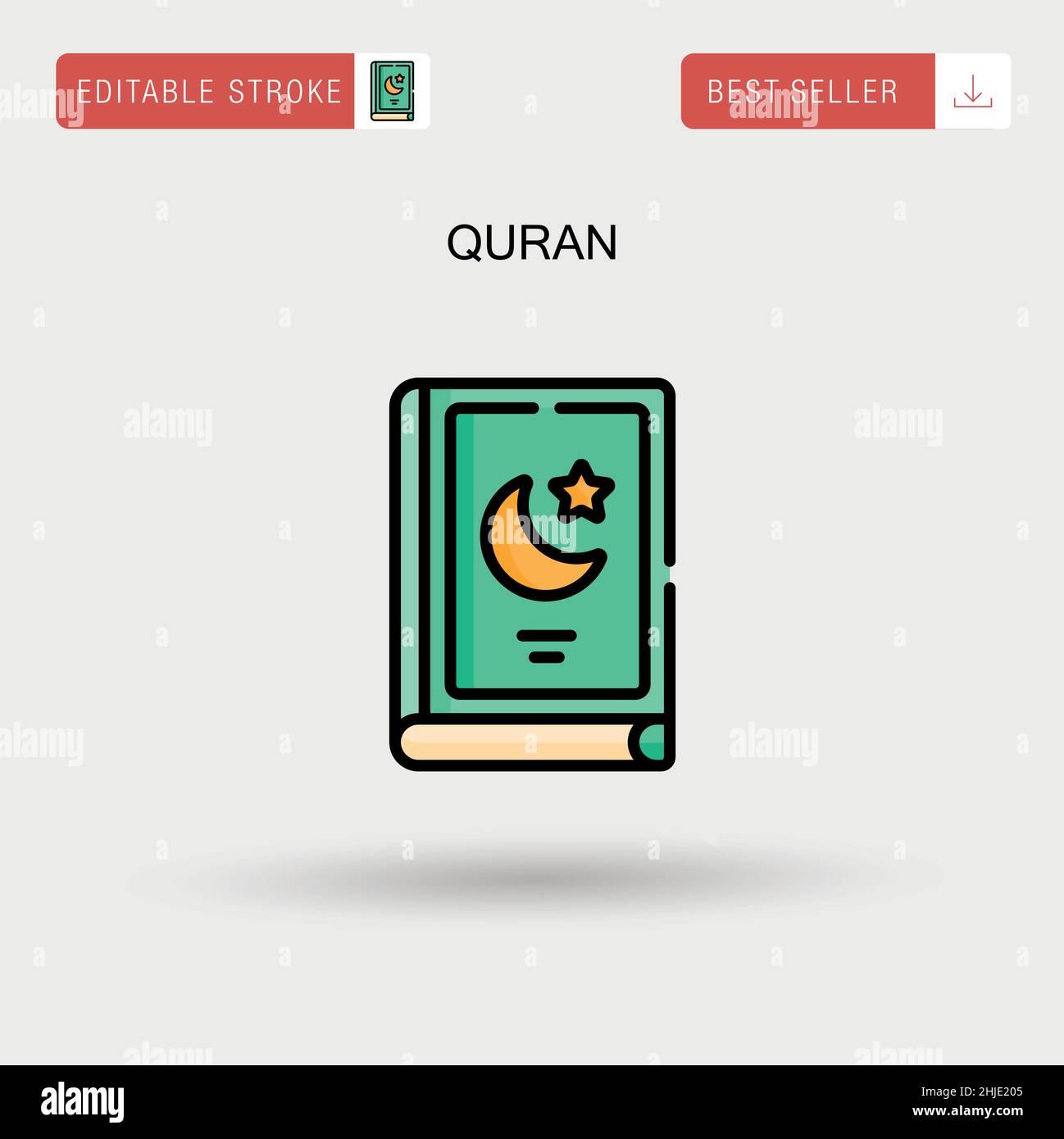 Quran Simple vector icon Stock Vector Image & Art - Alamy