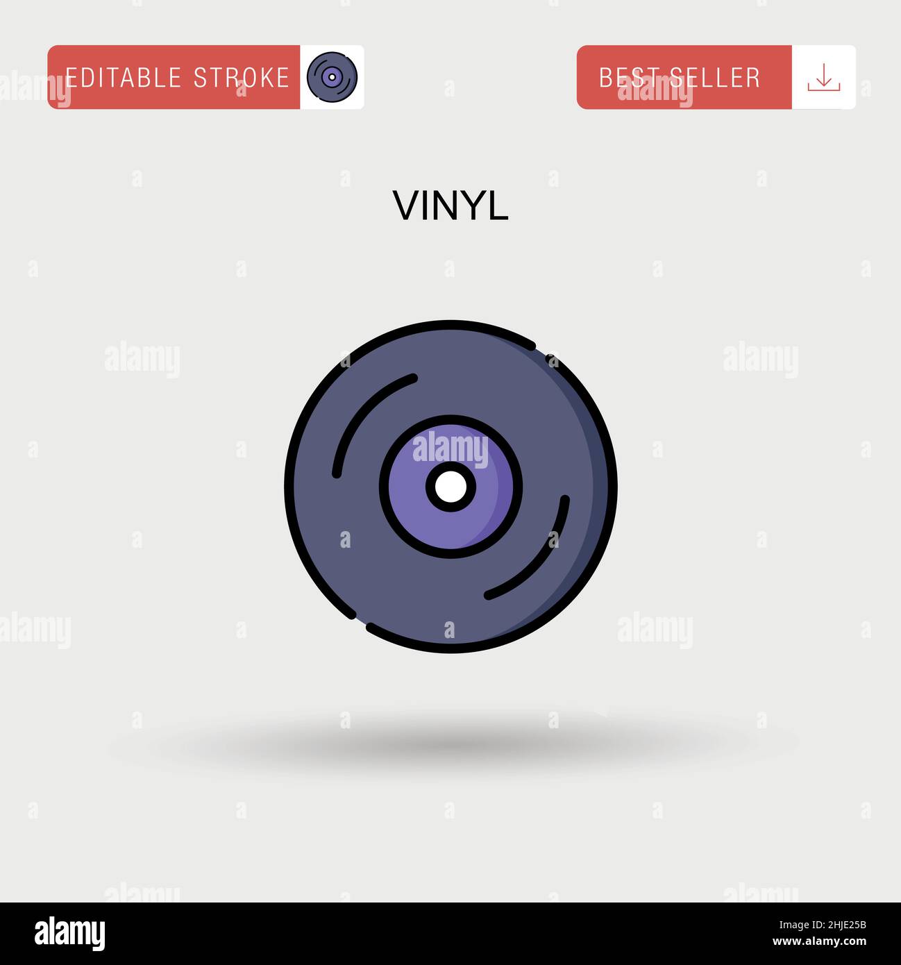 Vinyl Simple vector icon Stock Vector Image & Art - Alamy