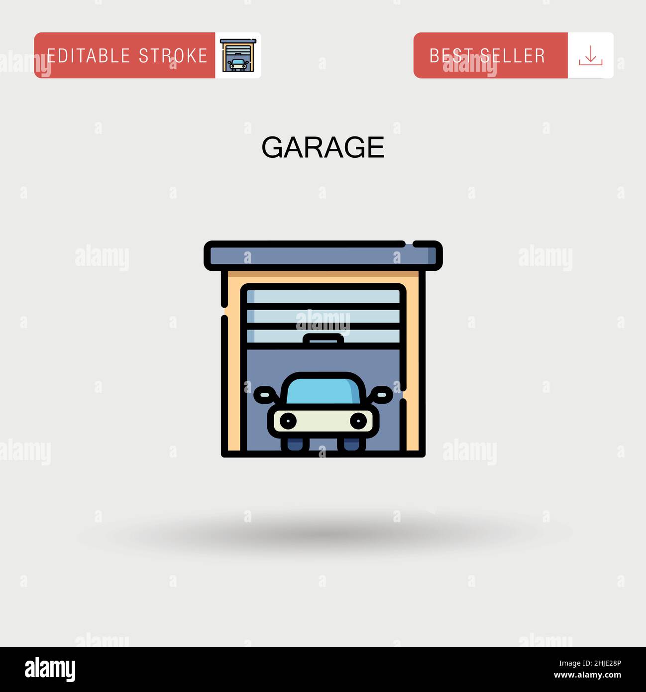 Garage Simple vector icon Stock Vector Image & Art - Alamy
