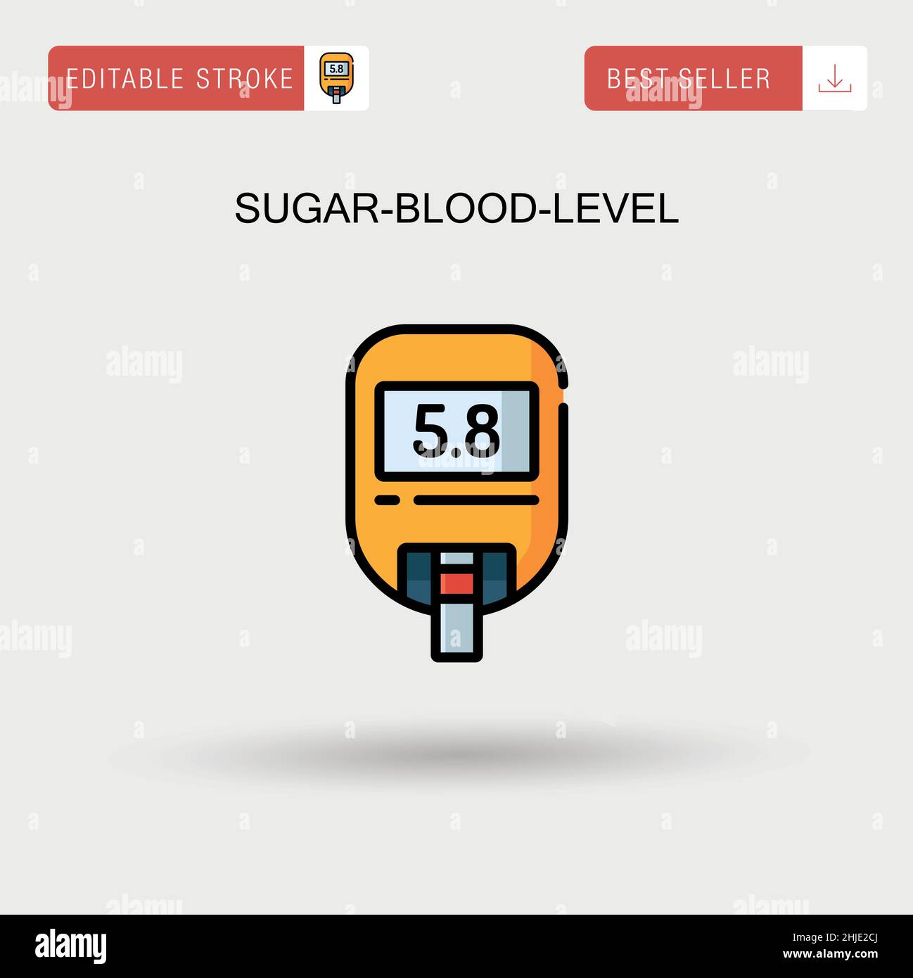 Sugar-blood-level Simple vector icon Stock Vector Image & Art - Alamy