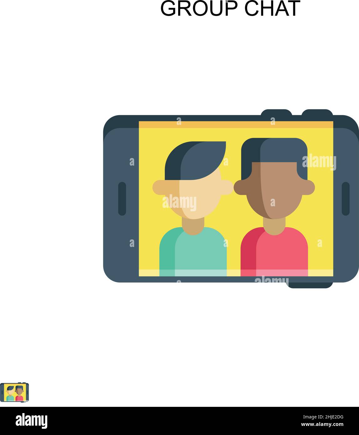 Group chat Simple vector icon. Illustration symbol design template for ...