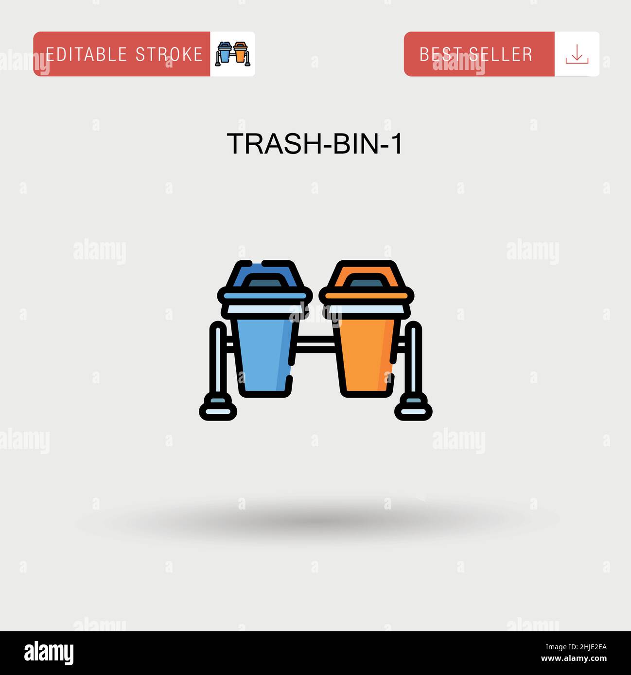 Metal trash container bin Stock Vector Images - Alamy