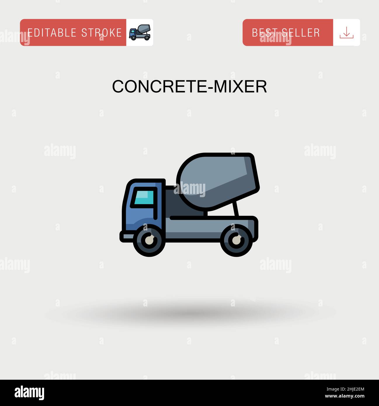 Builder mixing Stock Vector Images - Alamy