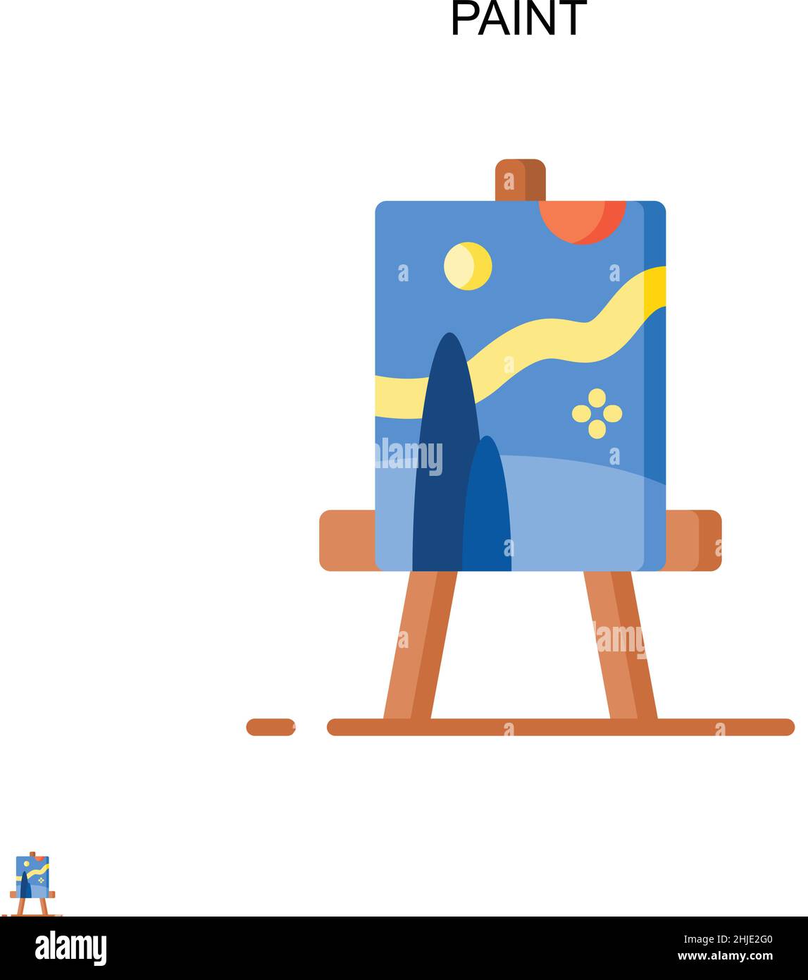 Paint Simple vector icon. Illustration symbol design template for web ...