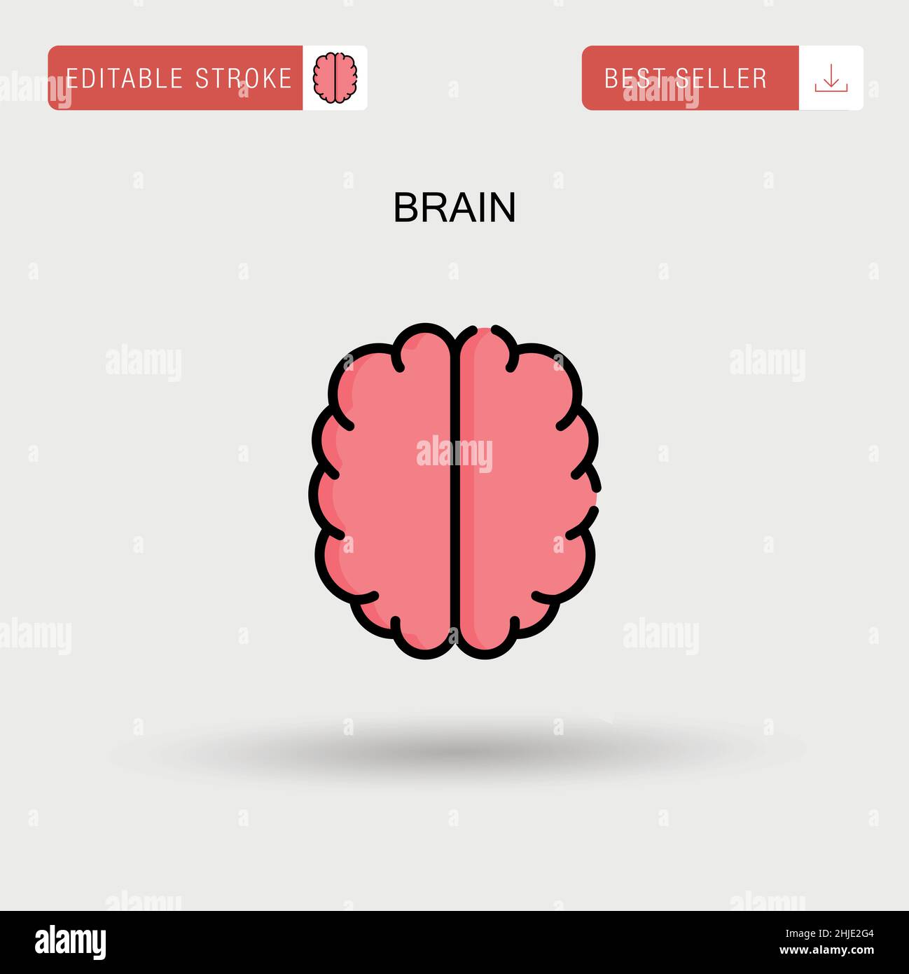 Brain Simple vector icon Stock Vector Image & Art - Alamy