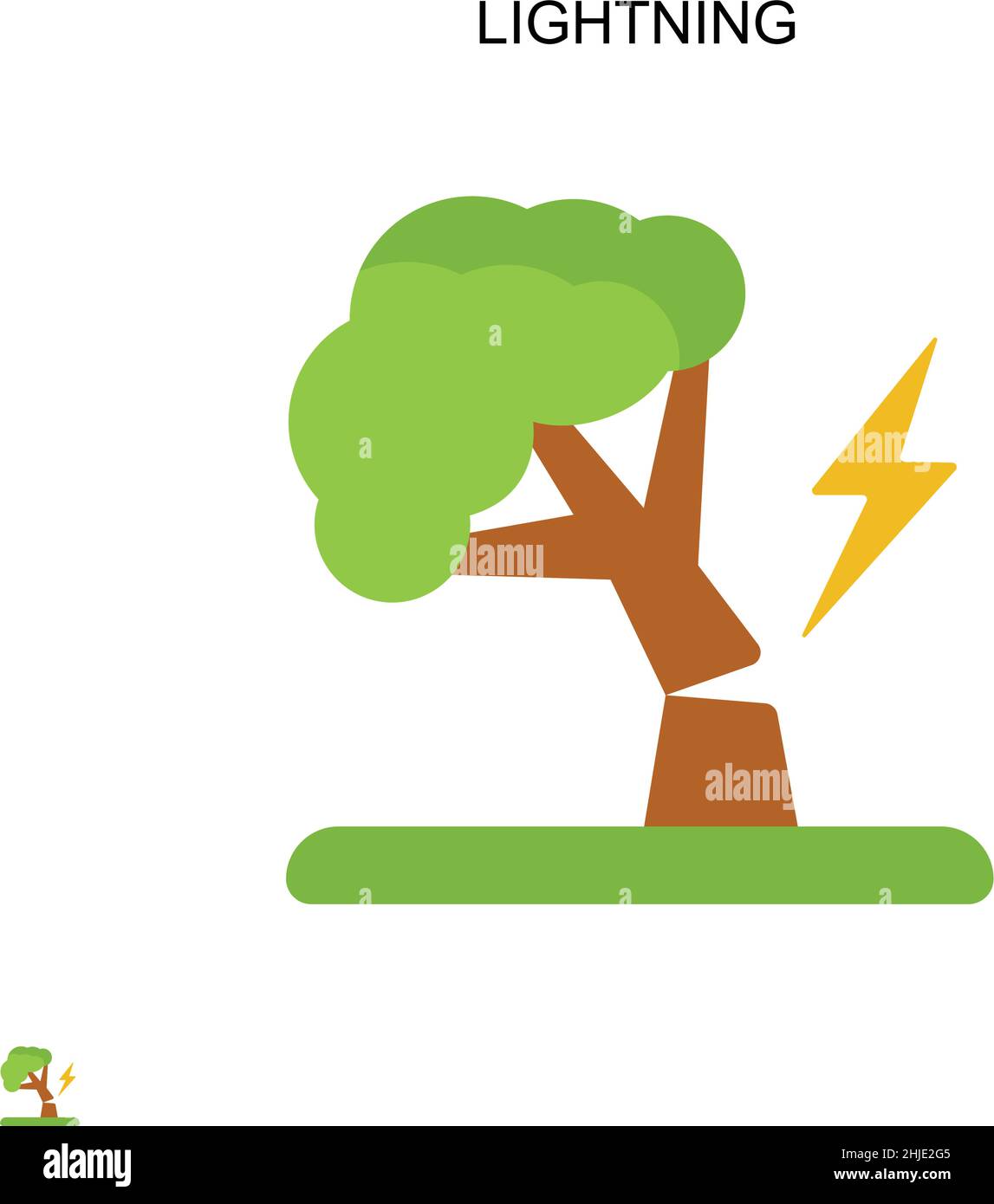 Lightning Simple vector icon. Illustration symbol design template for ...