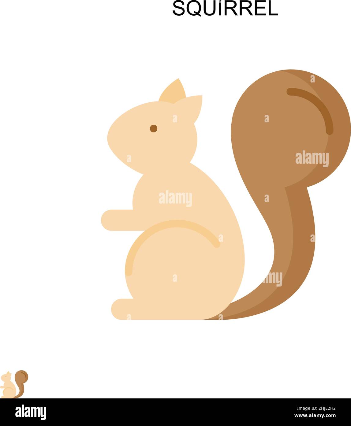 Squirrel Simple vector icon. Illustration symbol design template for ...