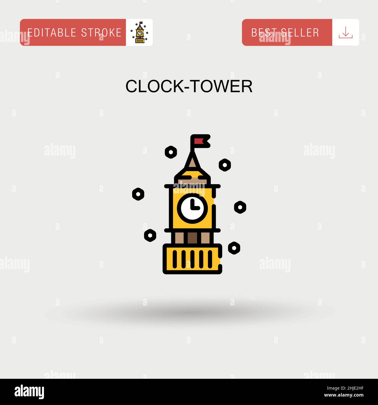 Clock tower Stock Vector Images - Alamy