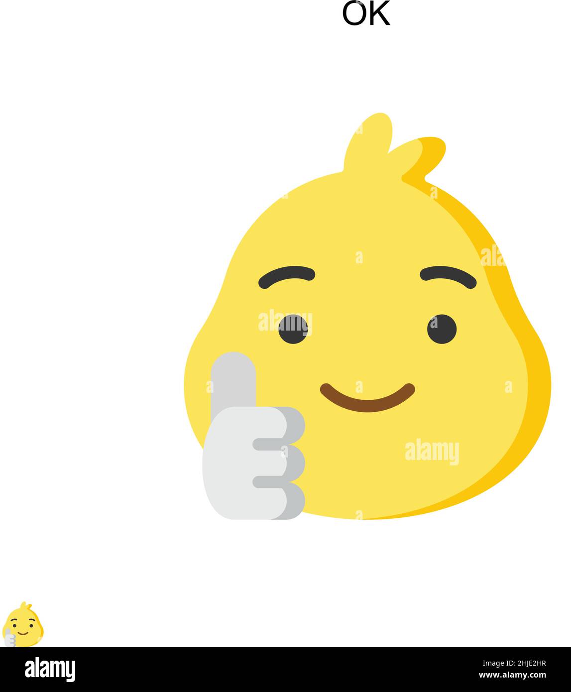 Ok Simple vector icon. Illustration symbol design template for web ...