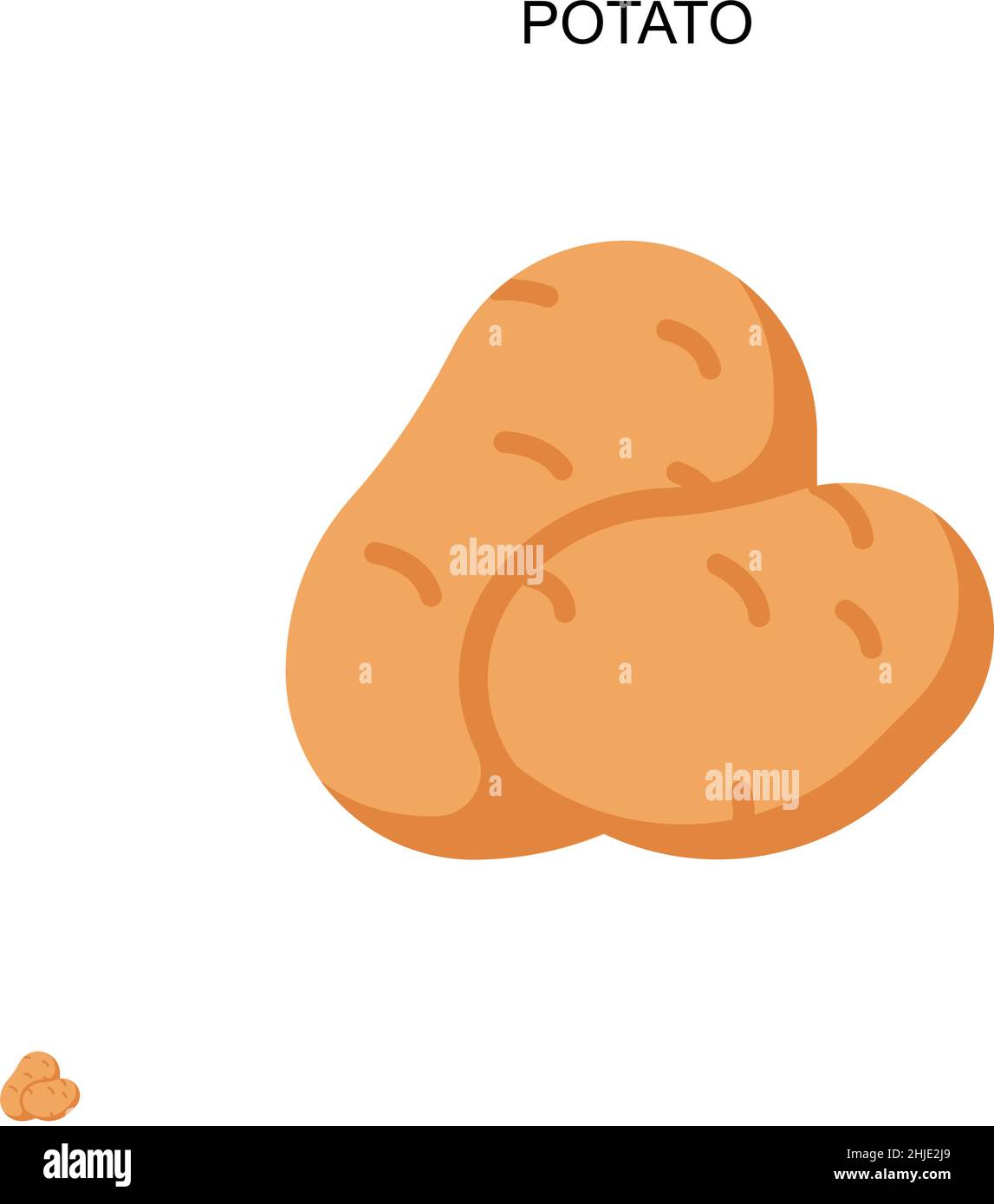 Food icon potato hi-res stock photography and images - Alamy