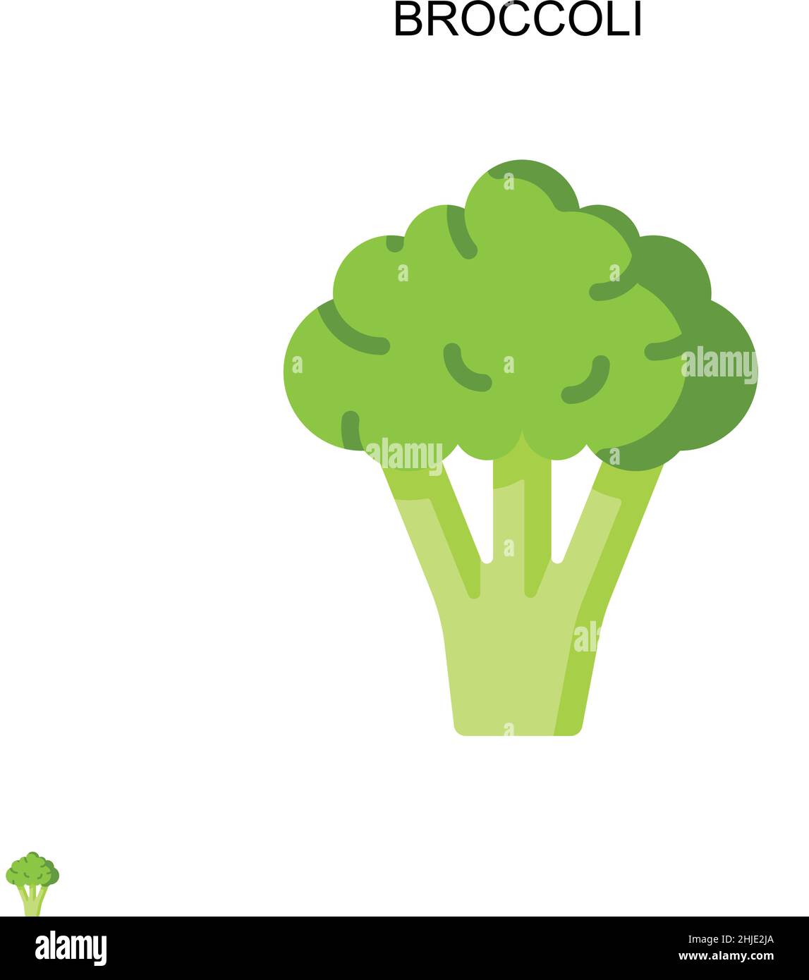 Broccoli Simple vector icon. Illustration symbol design template for ...