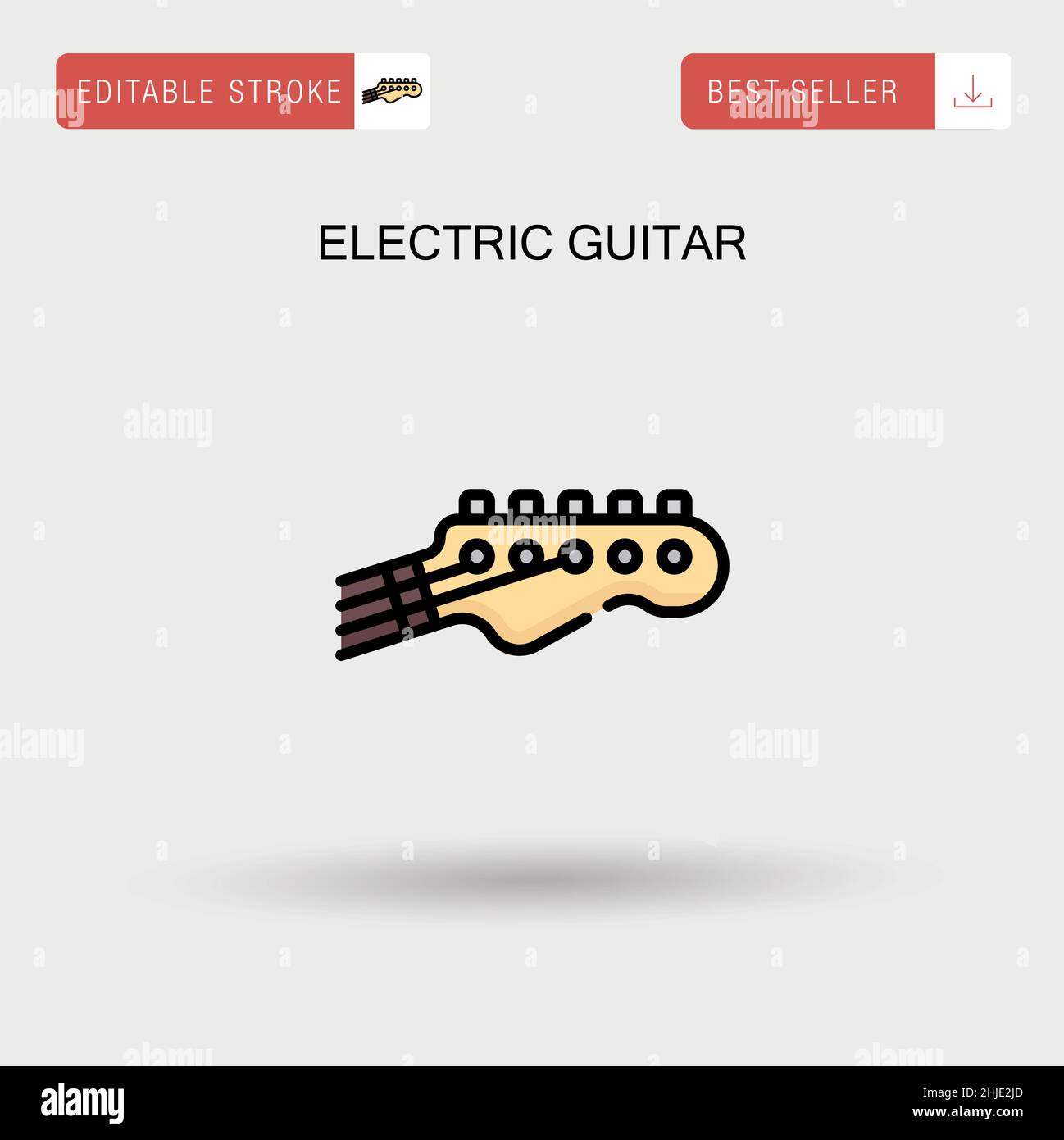 Electric guitar Simple vector icon Stock Vector Image & Art - Alamy