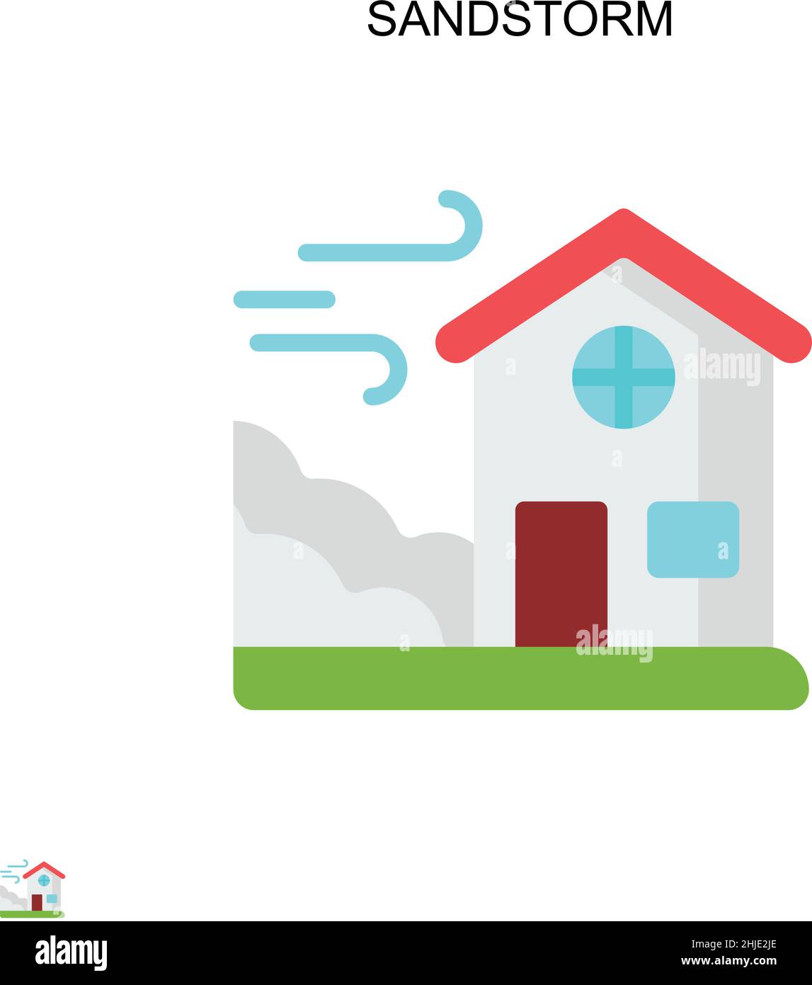 Sandstorm Simple vector icon. Illustration symbol design template for ...