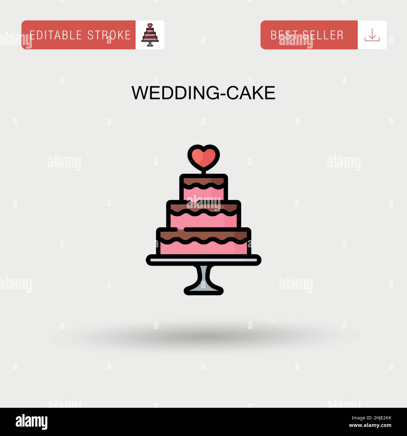 Wedding-cake Simple vector icon Stock Vector Image & Art - Alamy