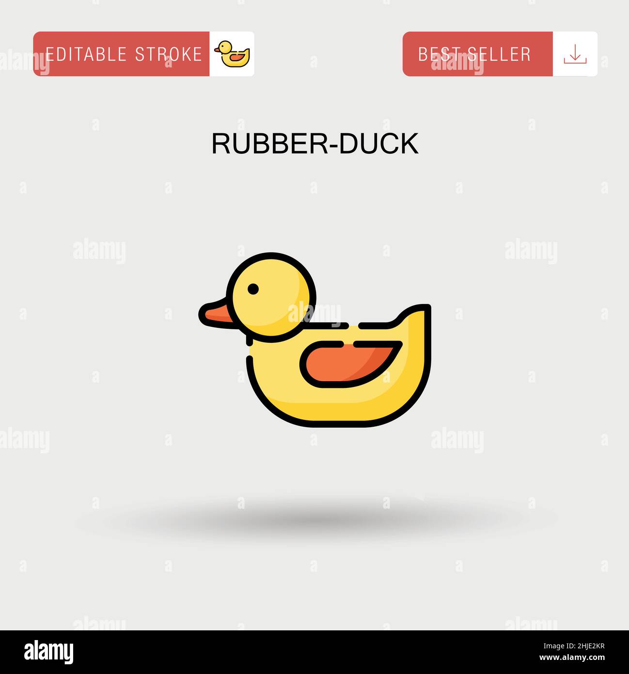 Rubber duck white background Stock Vector Images - Alamy