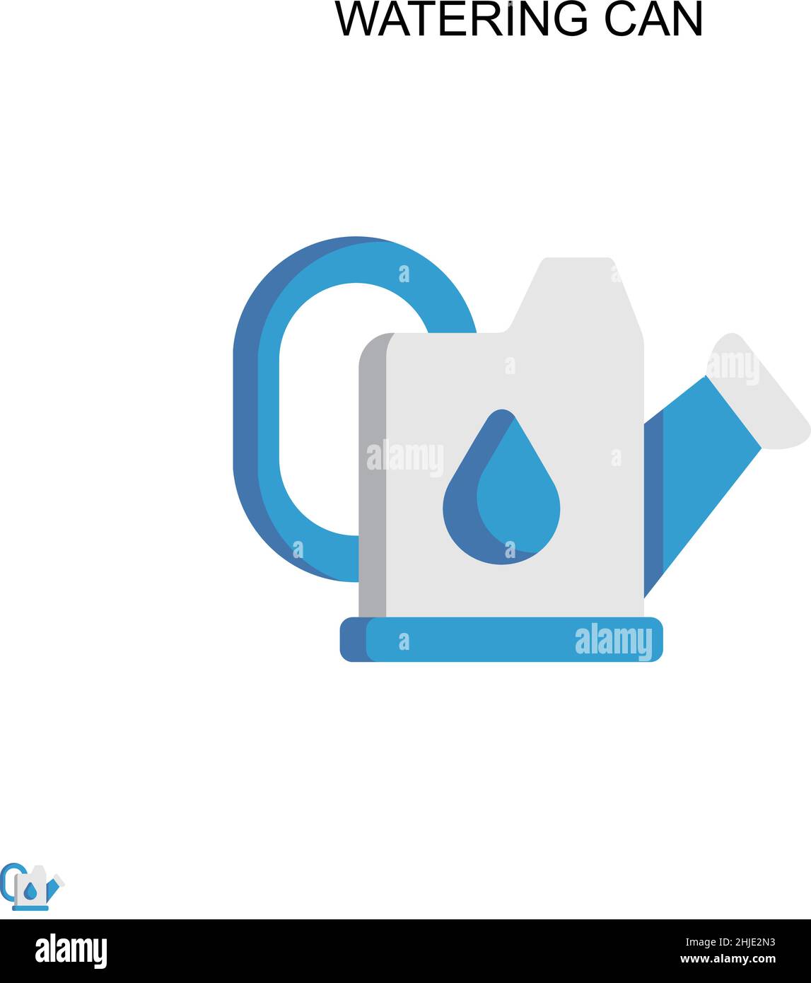 Watering can Simple vector icon. Illustration symbol design template ...