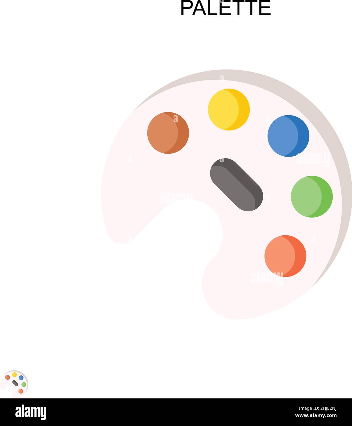 Palette Simple vector icon. Illustration symbol design template for web ...