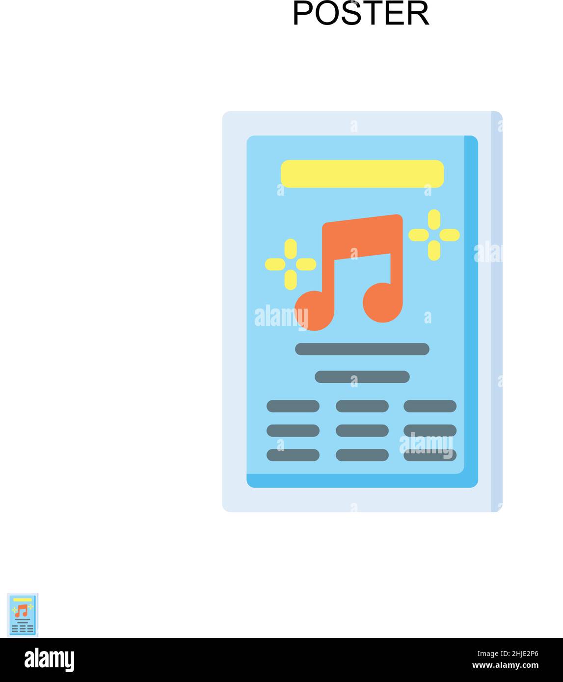 Poster Simple vector icon. Illustration symbol design template for web ...