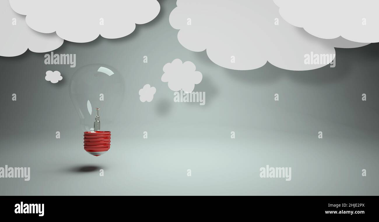 Light bulb is thinking of many ideas and inspiration Stock Photo - Alamy