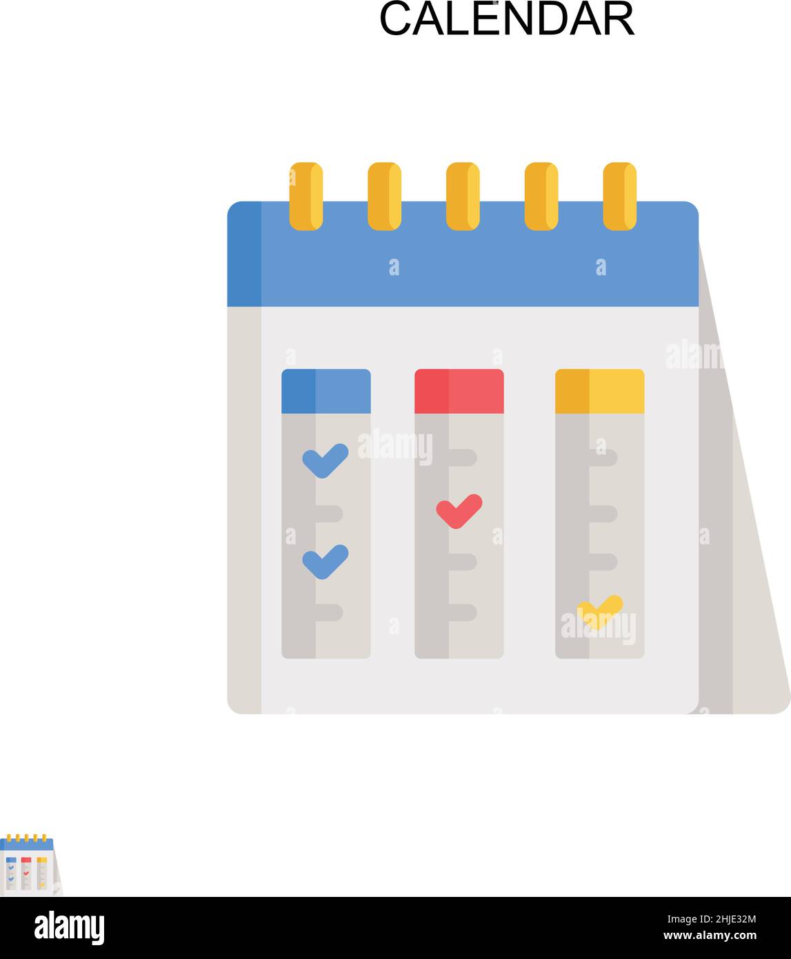 Calendar Simple vector icon. Illustration symbol design template for ...