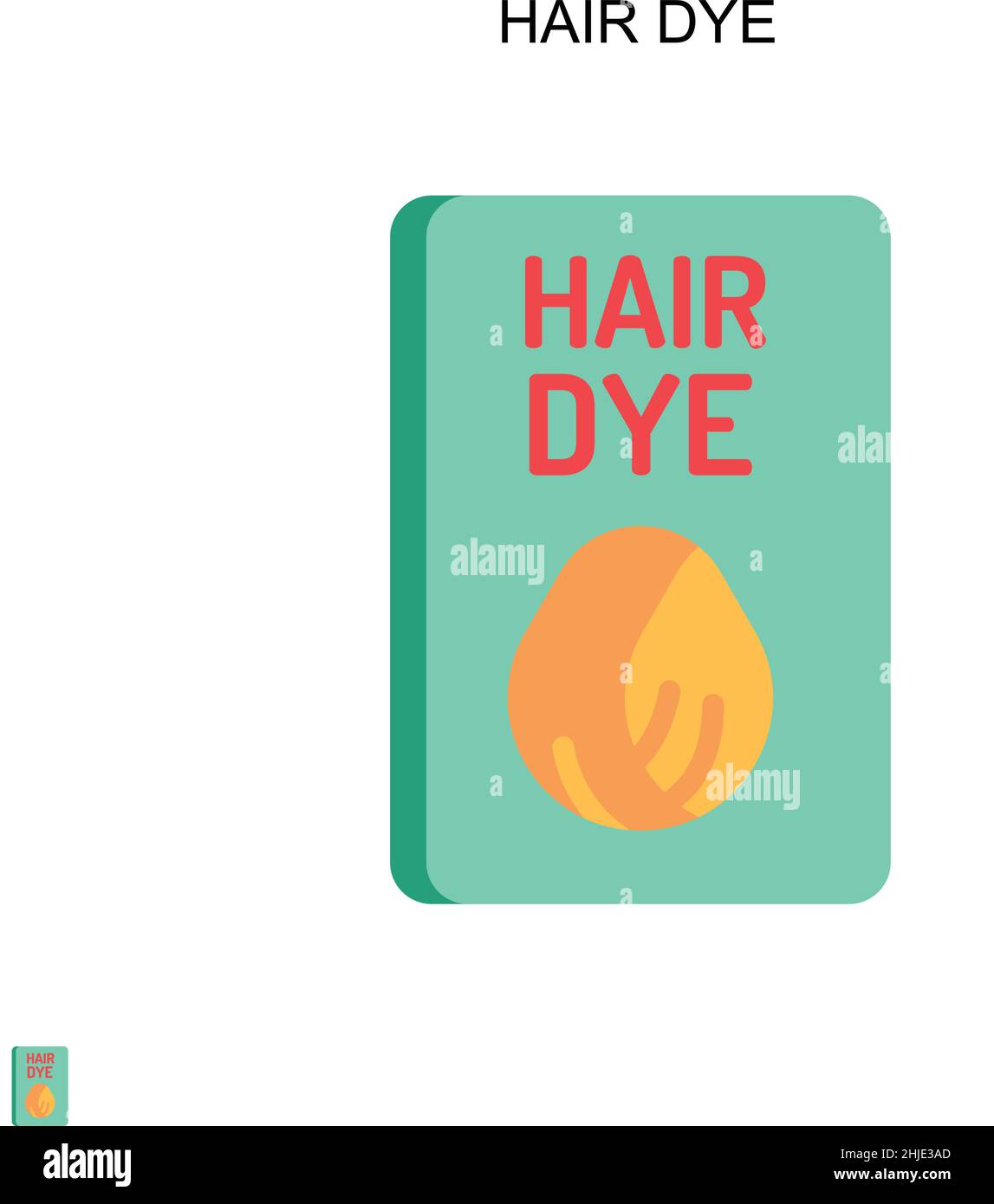 Hair dye Simple vector icon. Illustration symbol design template for ...