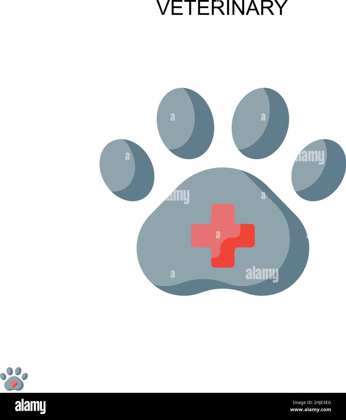 Veterinary Simple vector icon. Illustration symbol design template for ...