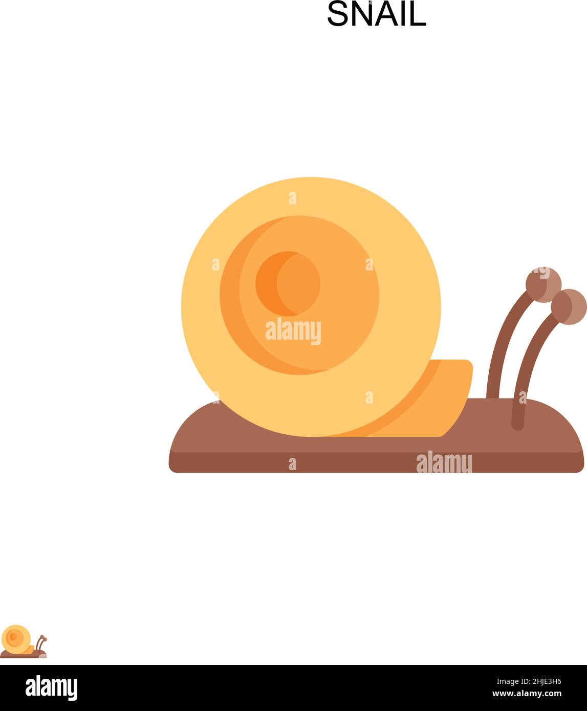 Snail Simple vector icon. Illustration symbol design template for web ...
