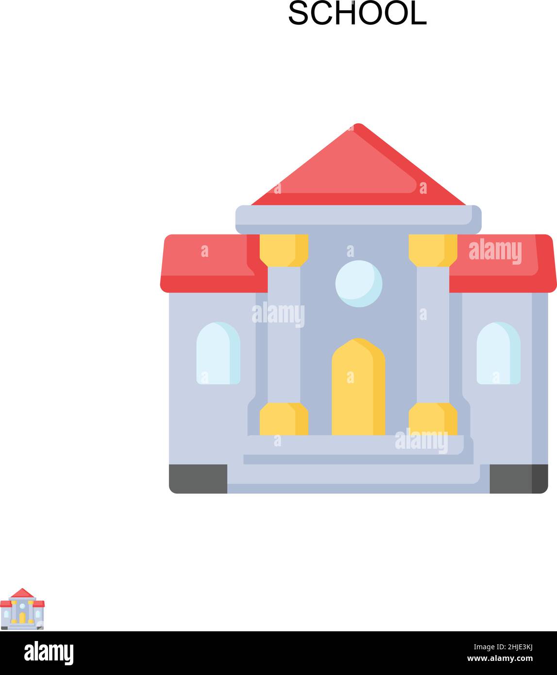 School Simple vector icon. Illustration symbol design template for web ...