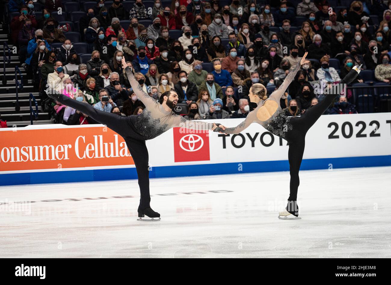 Ashley Cain-Gribble and Timothy LeDuc compete in the free skate that ...