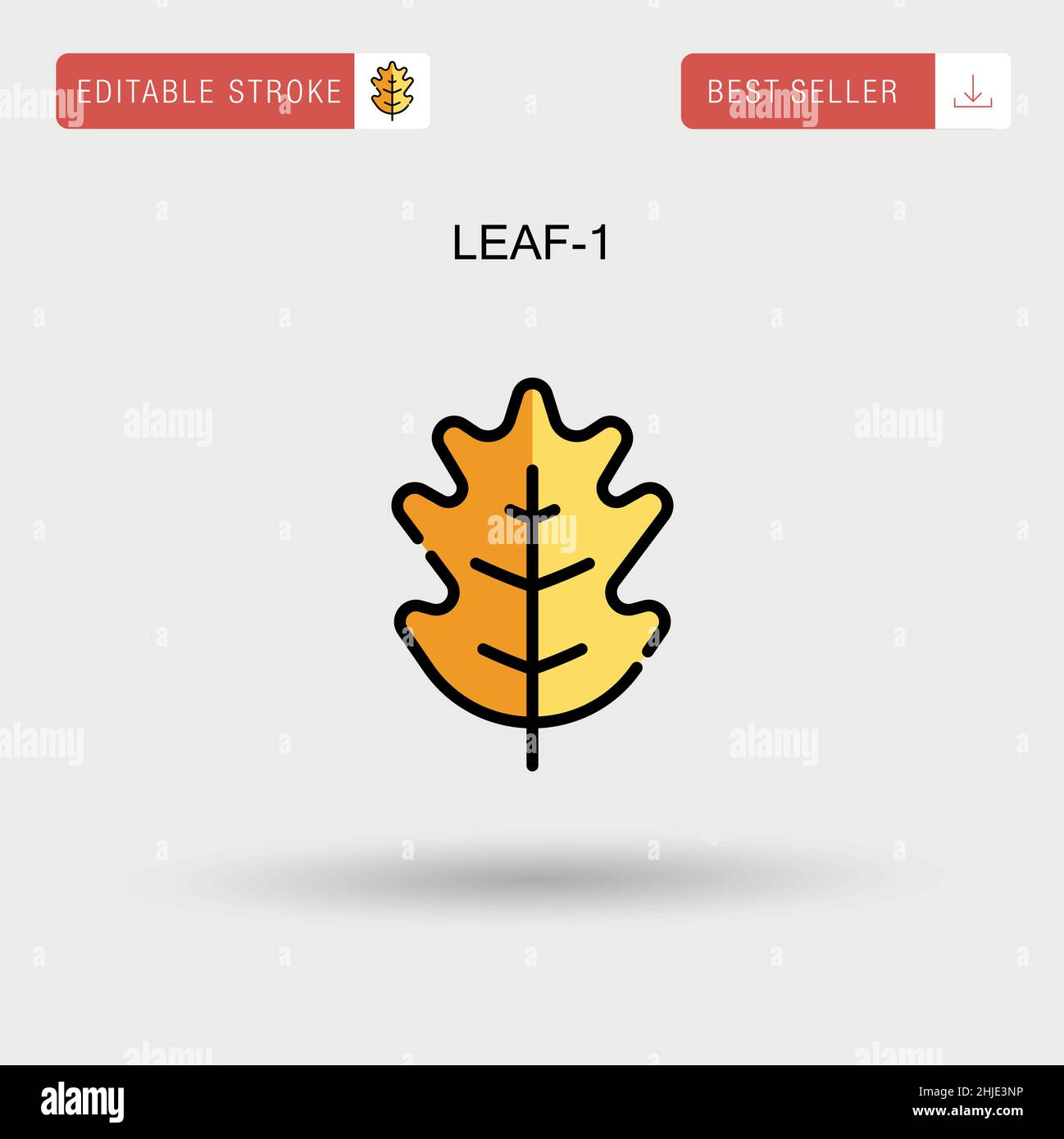 Leaf-1 Simple vector icon Stock Vector Image & Art - Alamy