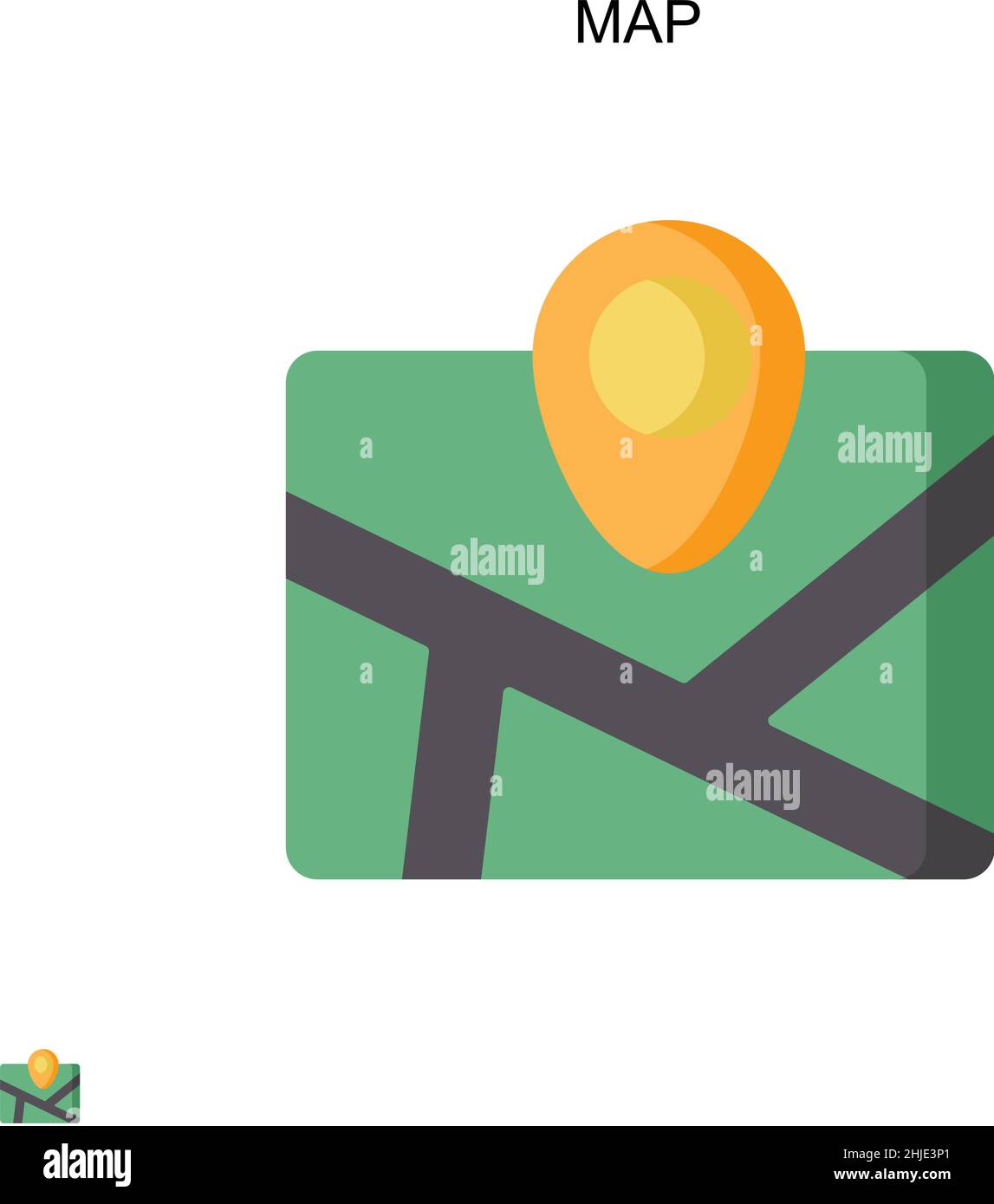 Map Simple vector icon. Illustration symbol design template for web ...