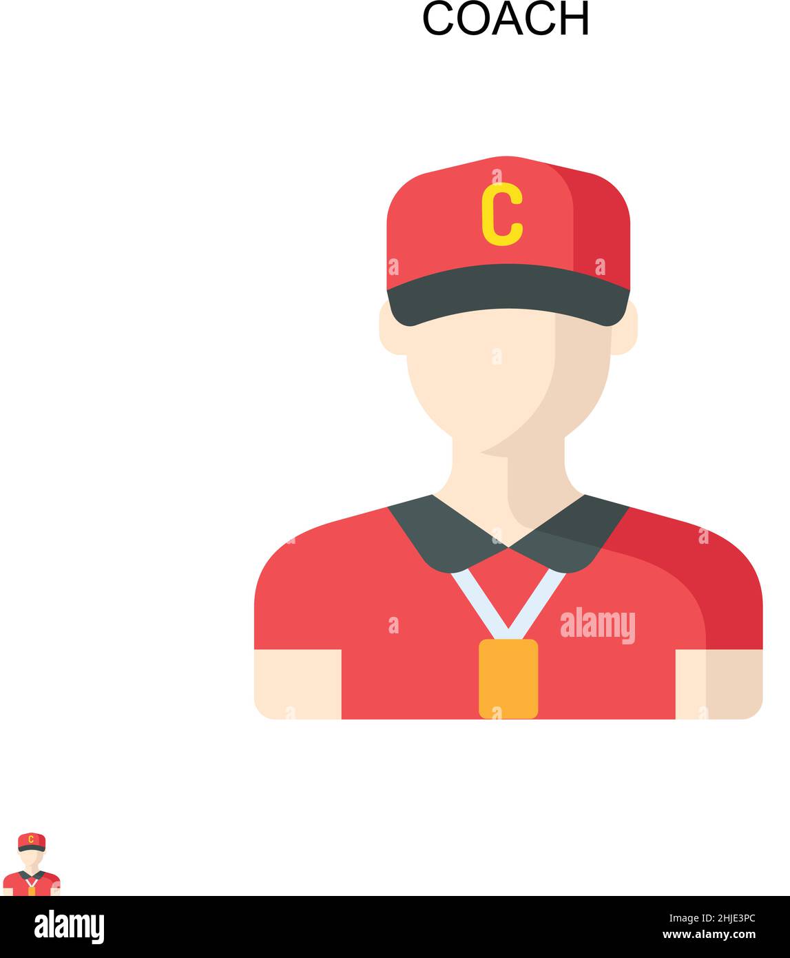 Coach Simple vector icon. Illustration symbol design template for web ...