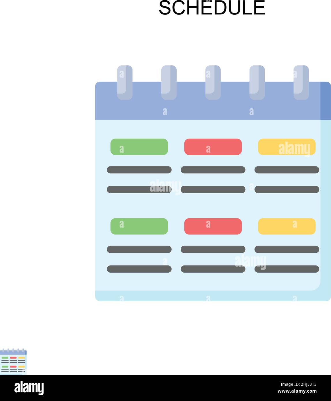 Schedule Simple vector icon. Illustration symbol design template for ...